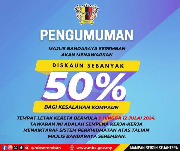 PARKING COMPOUND DISCOUNT | Official Portal Seremban City Council (MBS)